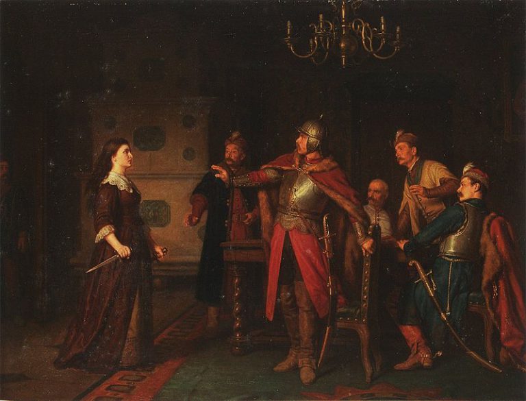 Leopold Löffler, Anna Dorota Chrzanowska na zamku w Trembowli ...