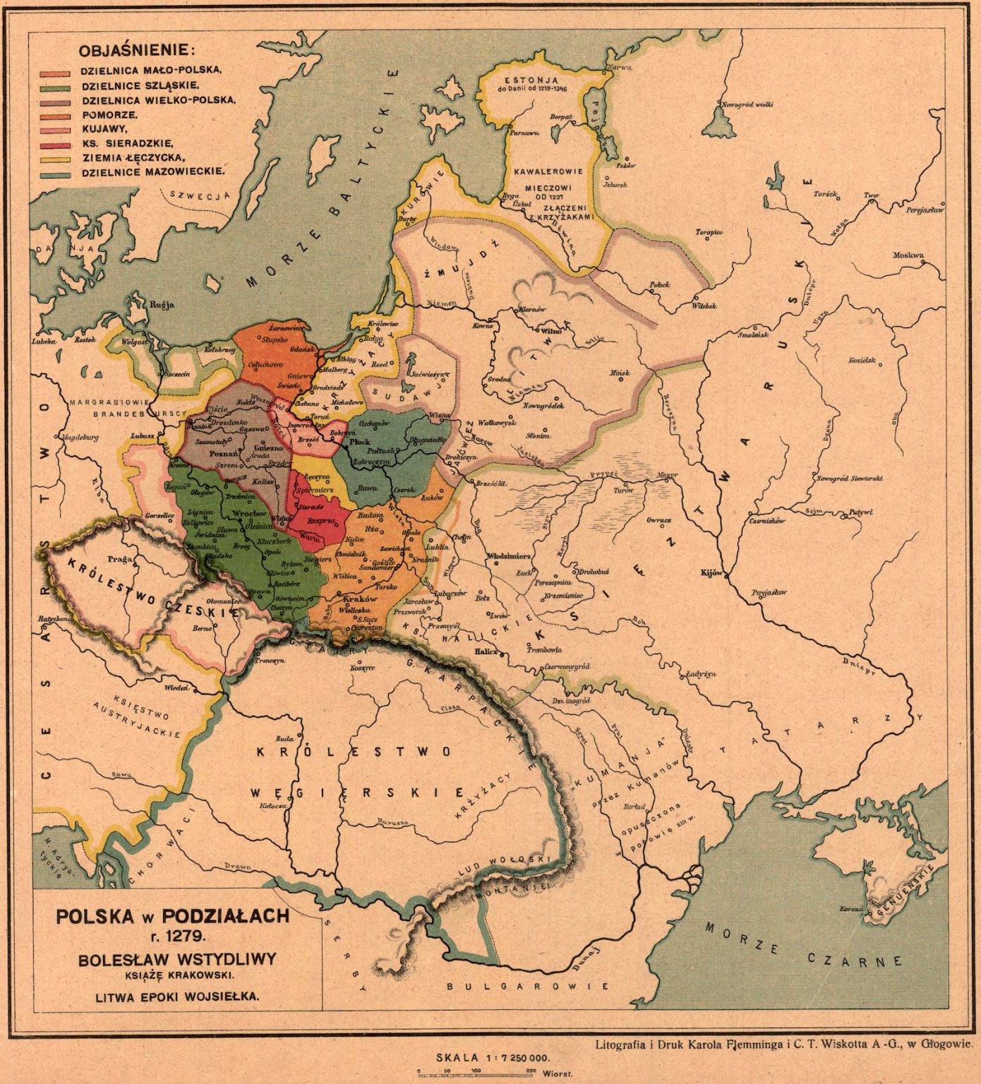 Polska na przestrzeni wieków. Atlas z kolorowymi mapami Polski od X w ...