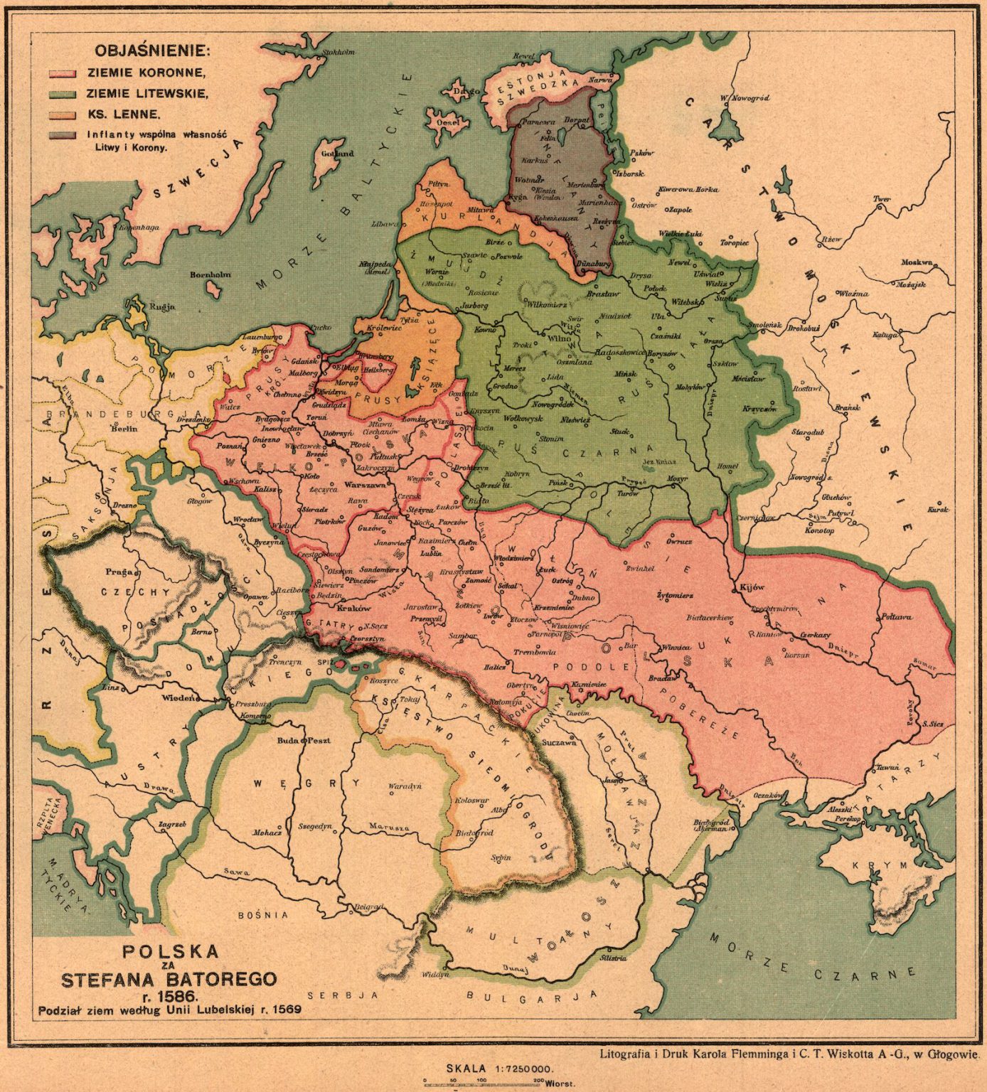 Polska na przestrzeni wieków. Atlas z kolorowymi mapami Polski od X w ...