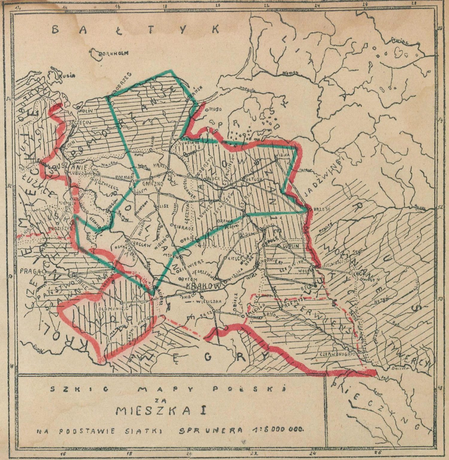 Terytorium Polski 1000 lat temu i dziś. Granice piastowskie - ile ich ...